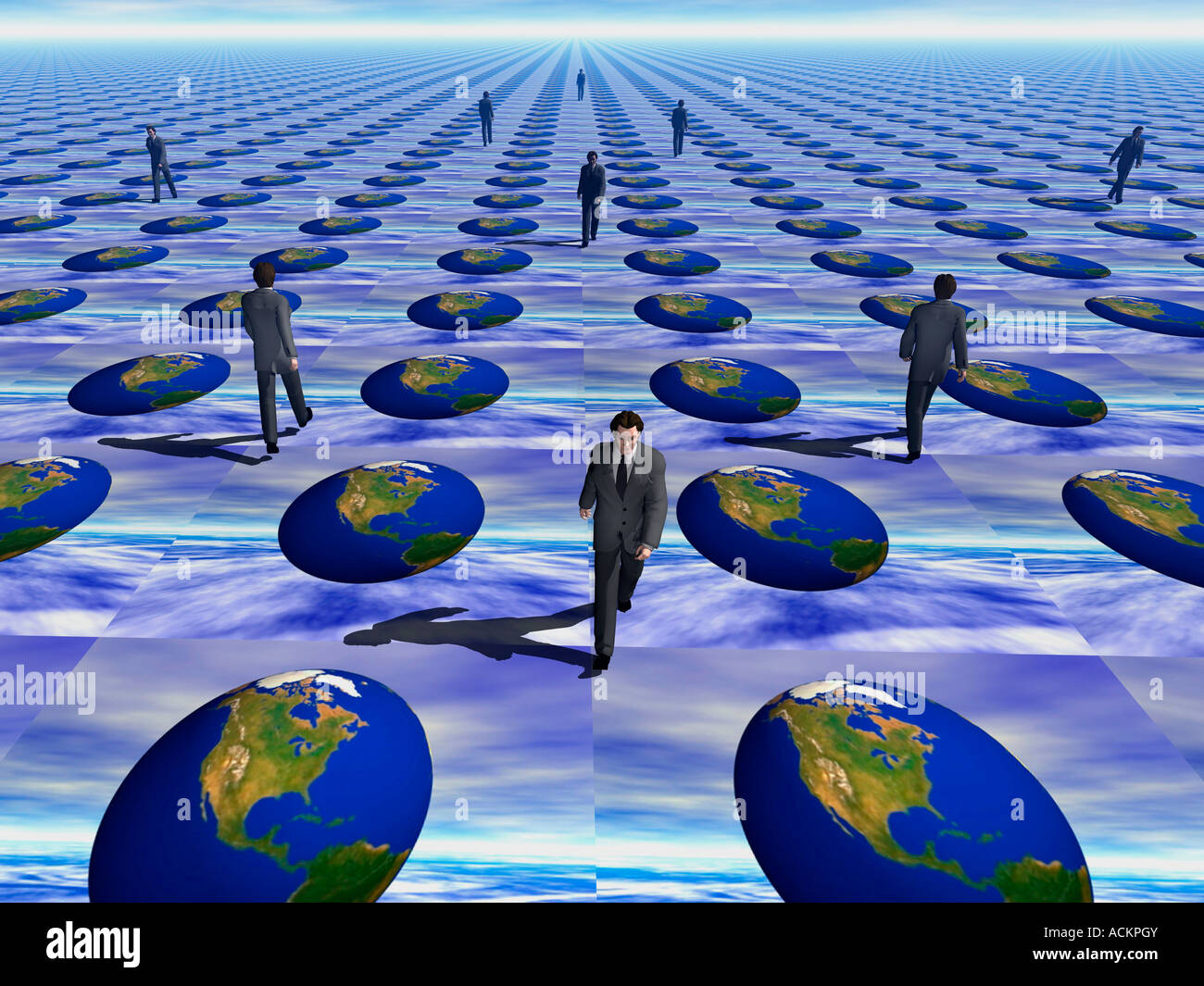 Small World A 3D Conceptual Image Dealing With Globalization Stock ...