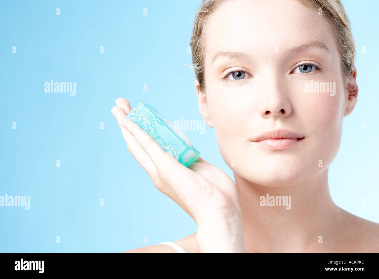 Close up woman holding bar soap hi-res stock photography and images - Alamy