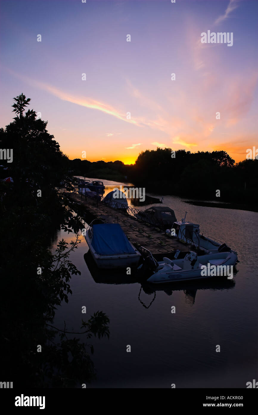 Sunset Tuckton Bridge Christchurch Dorset England UK Stock Photo - Alamy