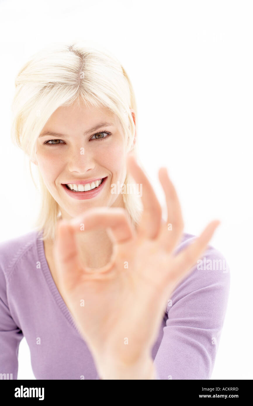 Hand gesture signal hi-res stock photography and images - Alamy