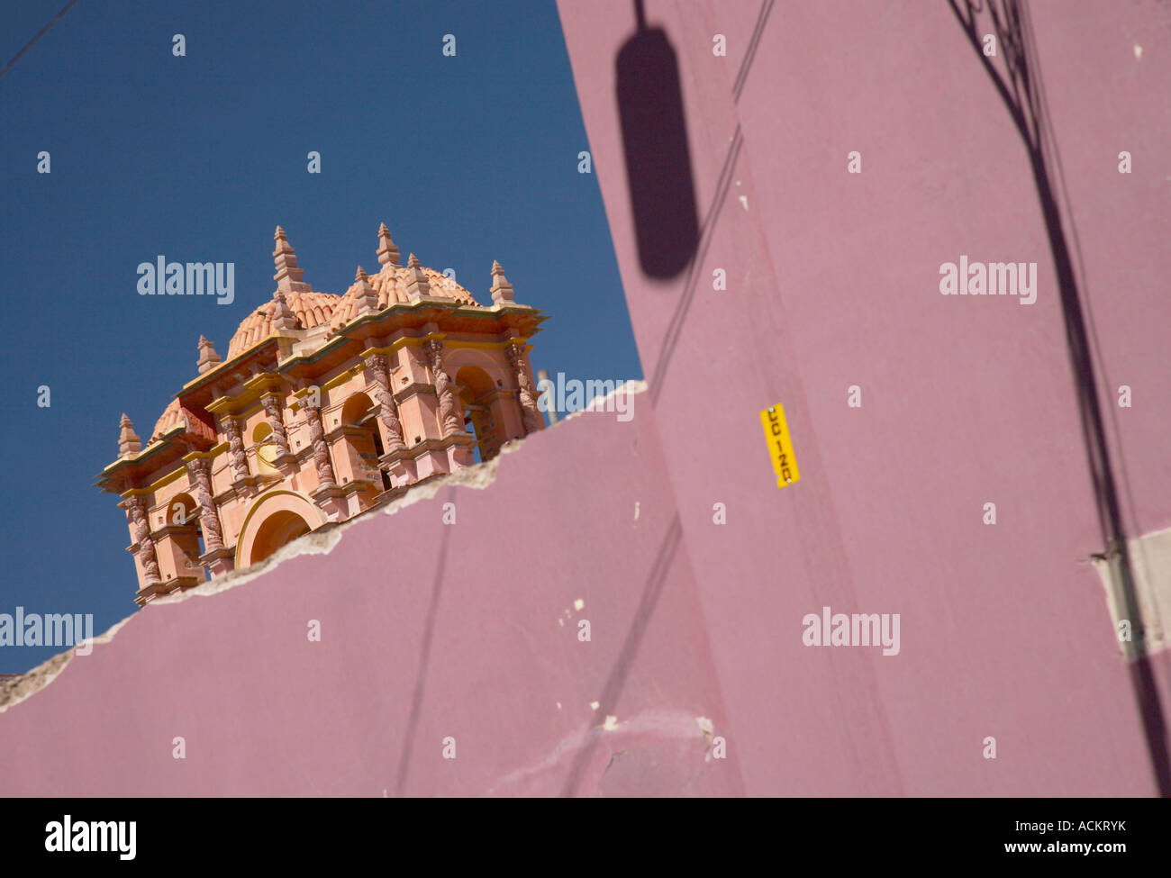 terracotta wall with old building, Potosi, Bolivia Stock Photo - Alamy