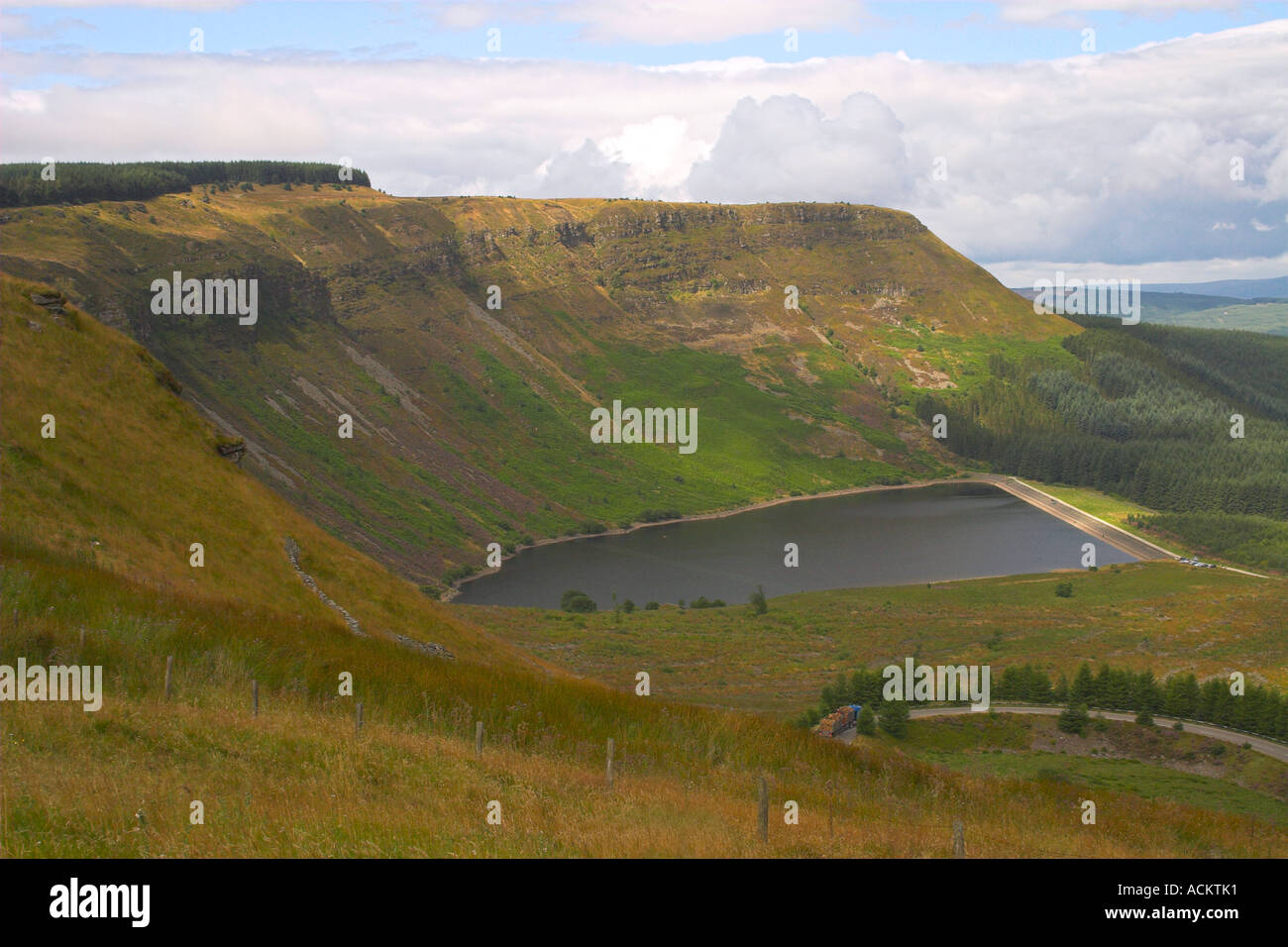 Reservoir in the Rhonda Valley South Wales Stock Photo - Alamy