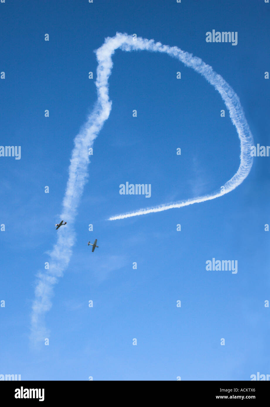 Air Display Loop the Loop airfield aerobatics Stock Photo - Alamy