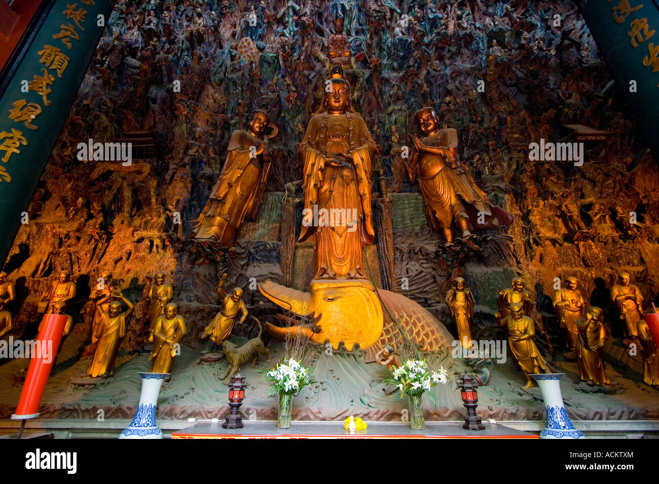 Buddhist Montage Lingyin Temple Hangzhou China Stock Photo - Alamy