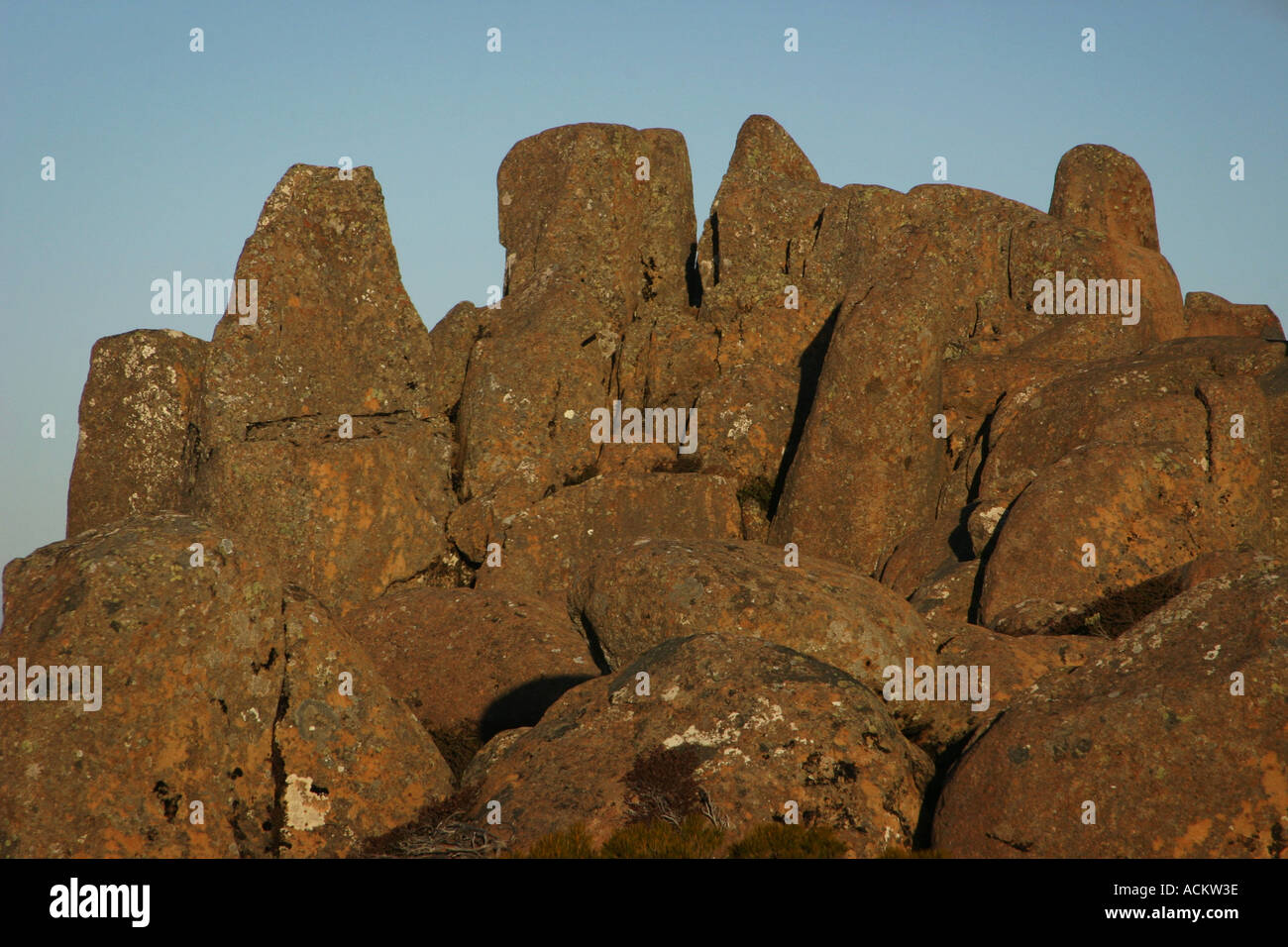 Rock formations on the summit of Mt Wellington Hobart Tasmania ...