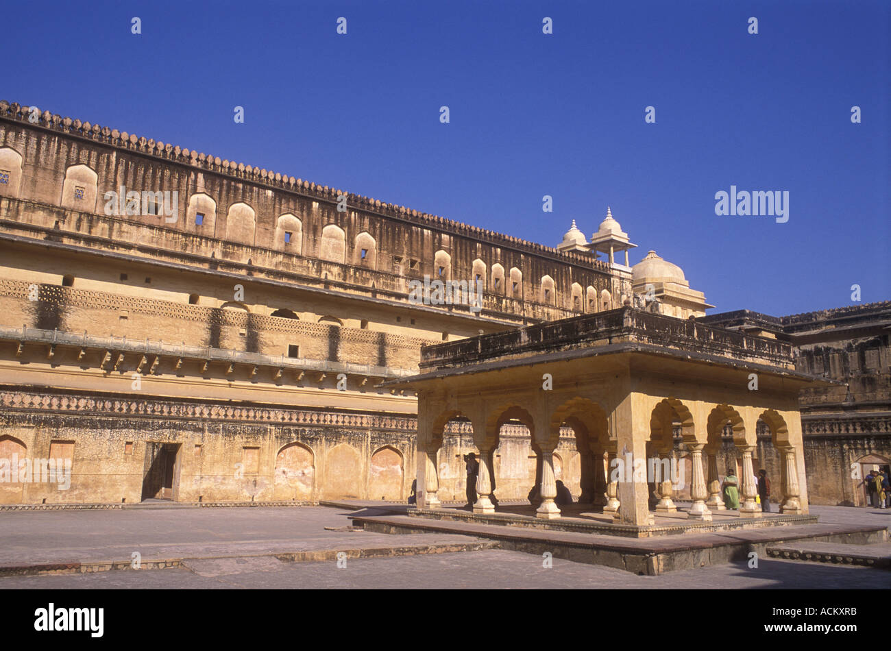 A Baradari or 12 arched pavilion in the Palace of Man Singh I inside ...