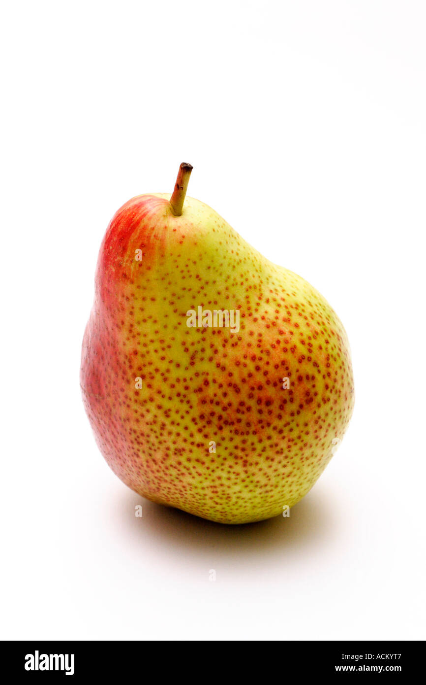 Speckled pear isolated on a white background Stock Photo - Alamy