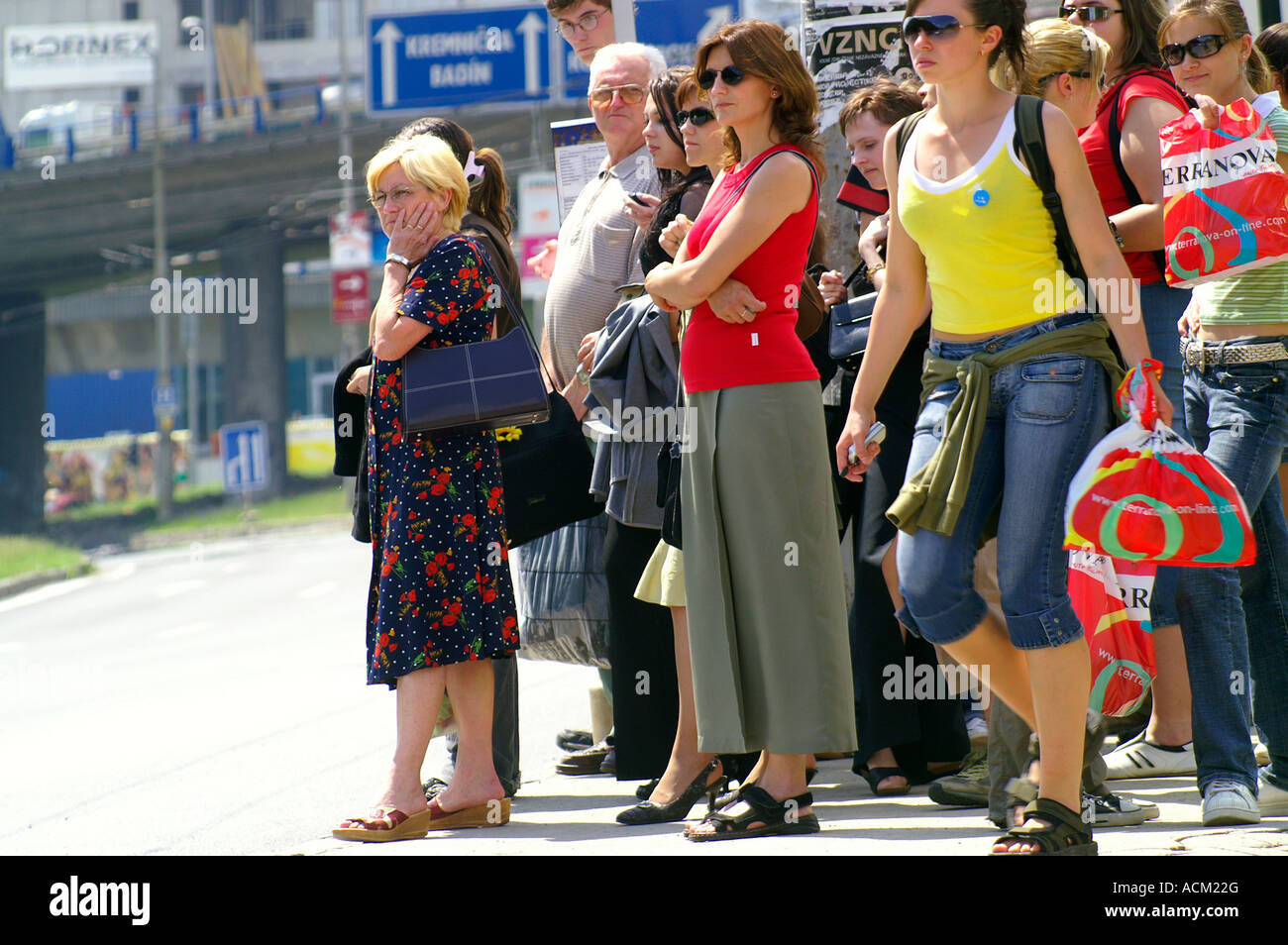 Waiting crowd people hi-res stock photography and images - Alamy