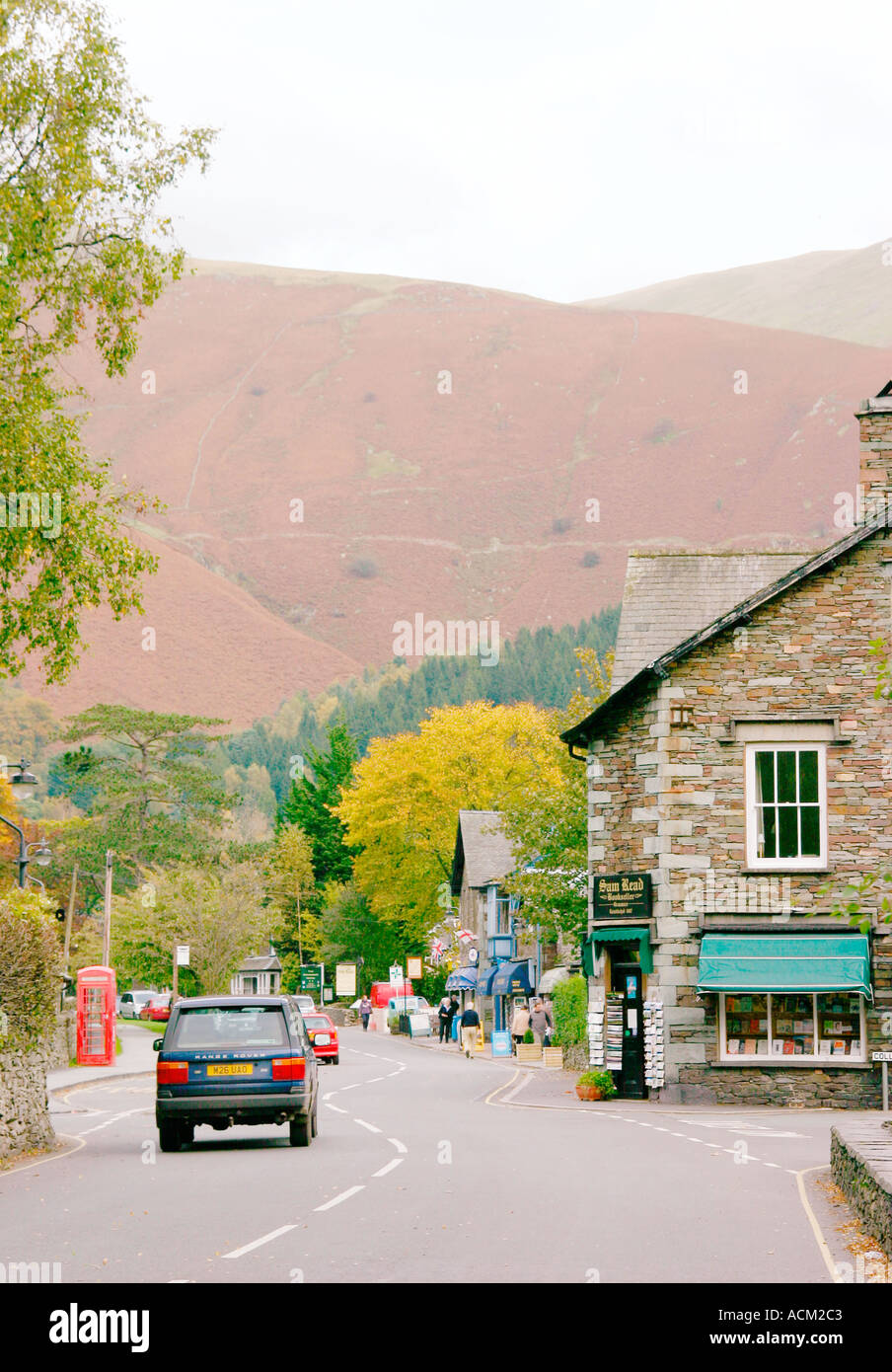 street in Grasmere lake District England Stock Photo - Alamy