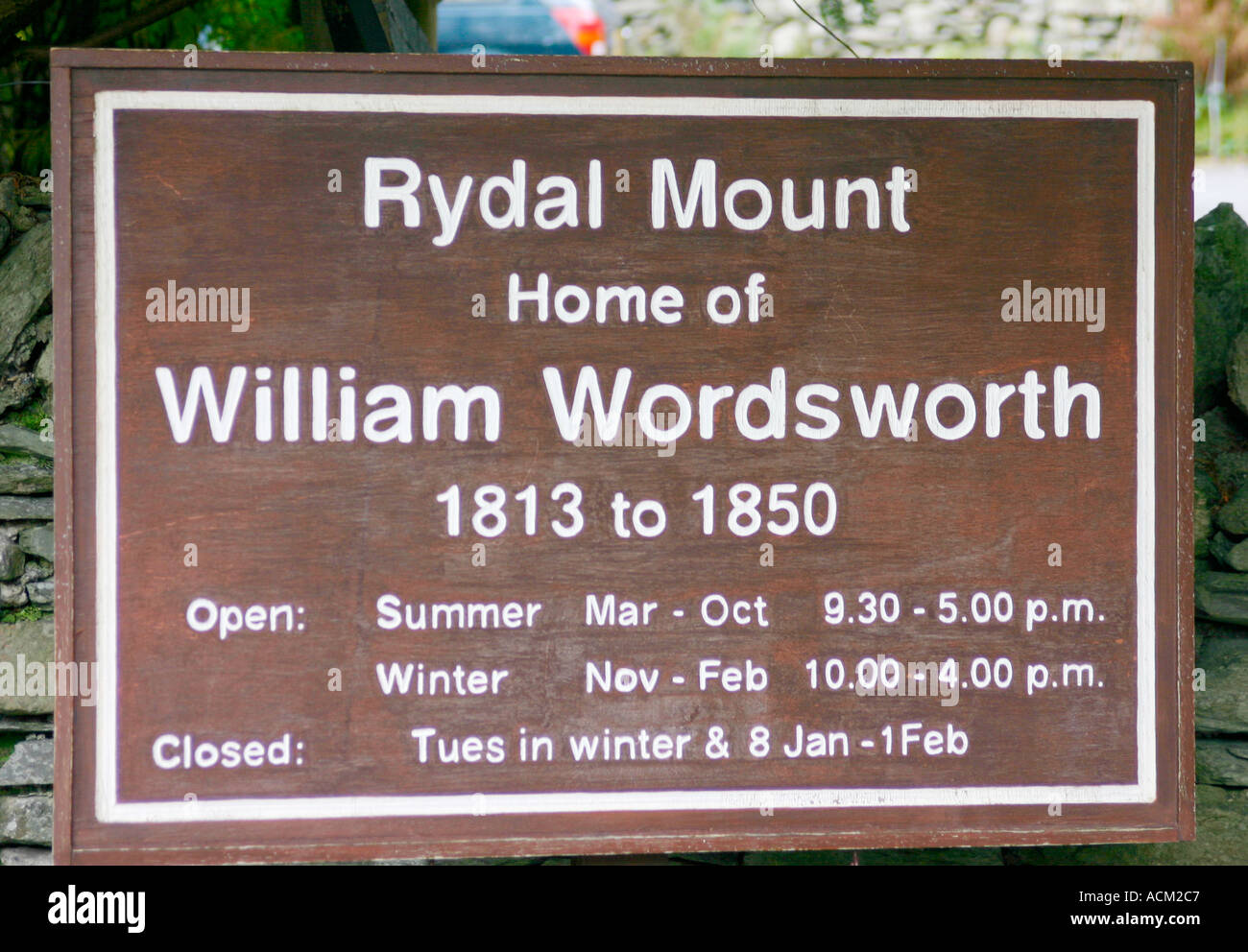 Rydal Mount Rydal home of William Wordsworth Lake District England ...