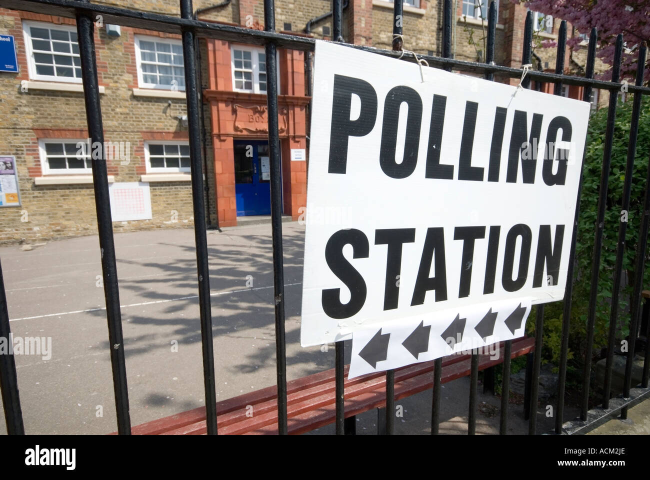 School polling station Stock Photo - Alamy