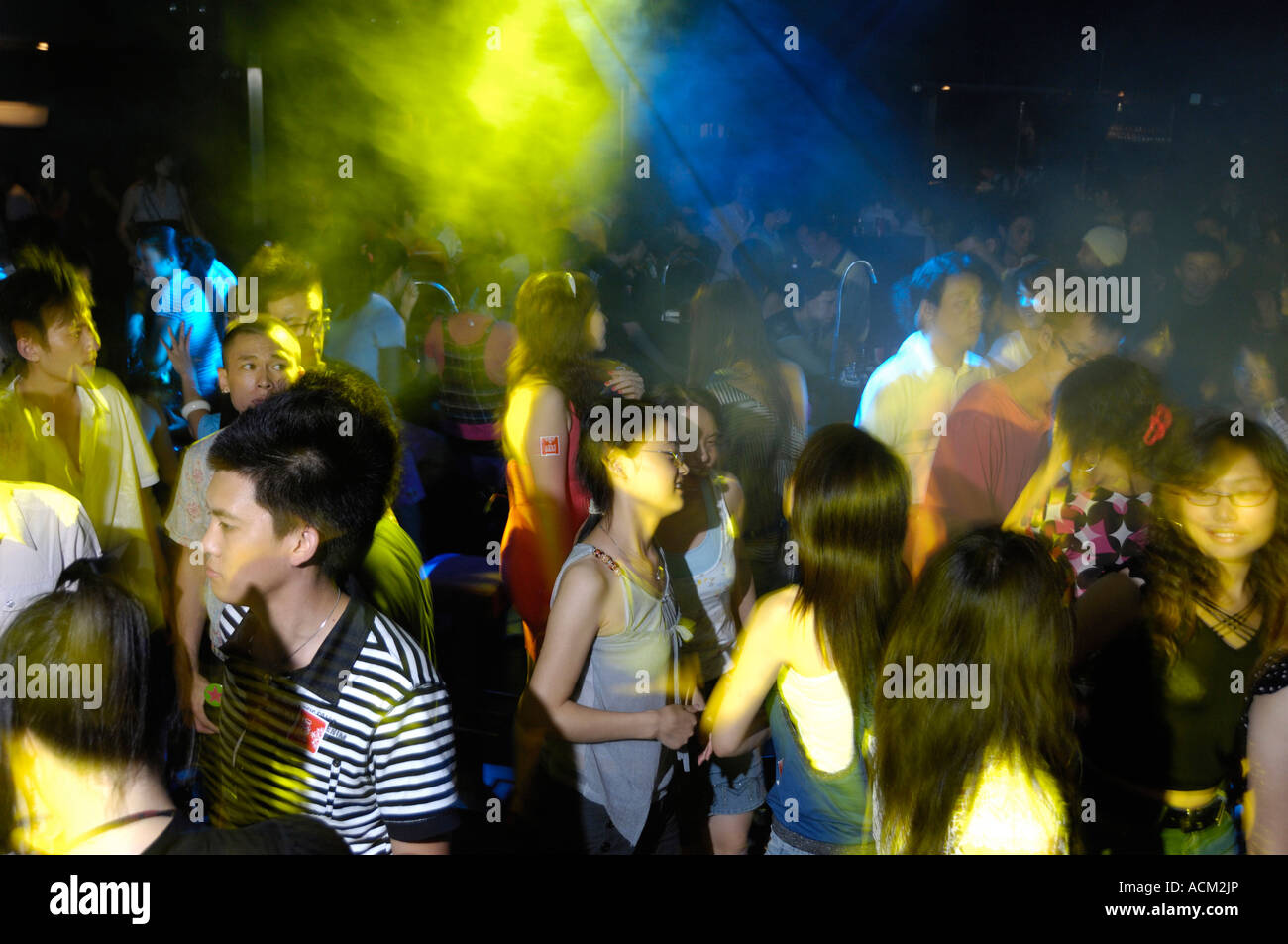 Chinese young people dancing at a nightclub Club Tango in Beijing China ...