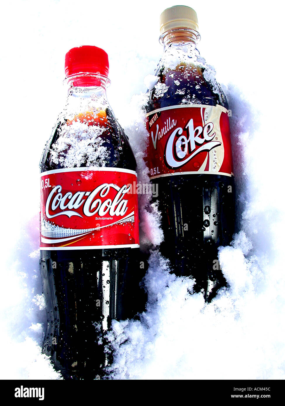 Two different kind of Coca Cola Bottles Stock Photo - Alamy