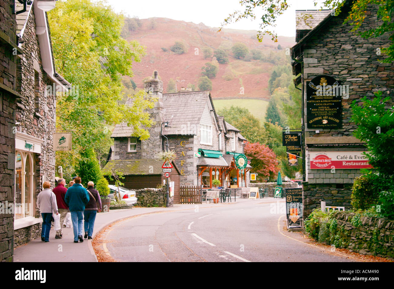 street in Grasmere lake District Stock Photo - Alamy