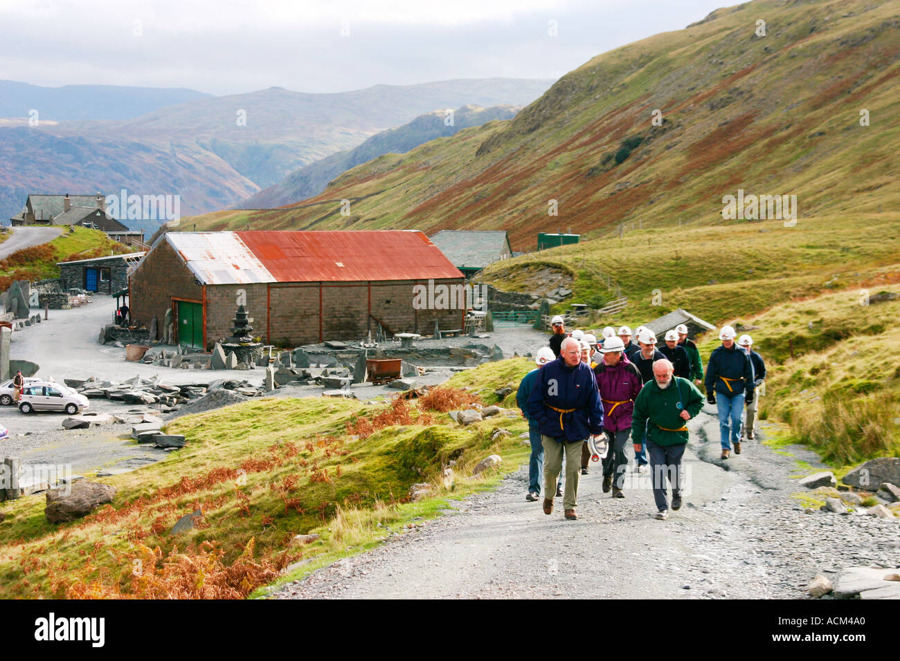 mining tour to the slate mine at Honister Pass Stock Photo - Alamy
