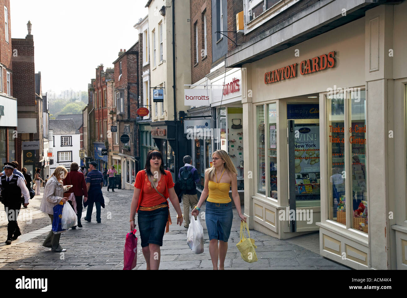 Silver Street Durham City England Stock Photo - Alamy