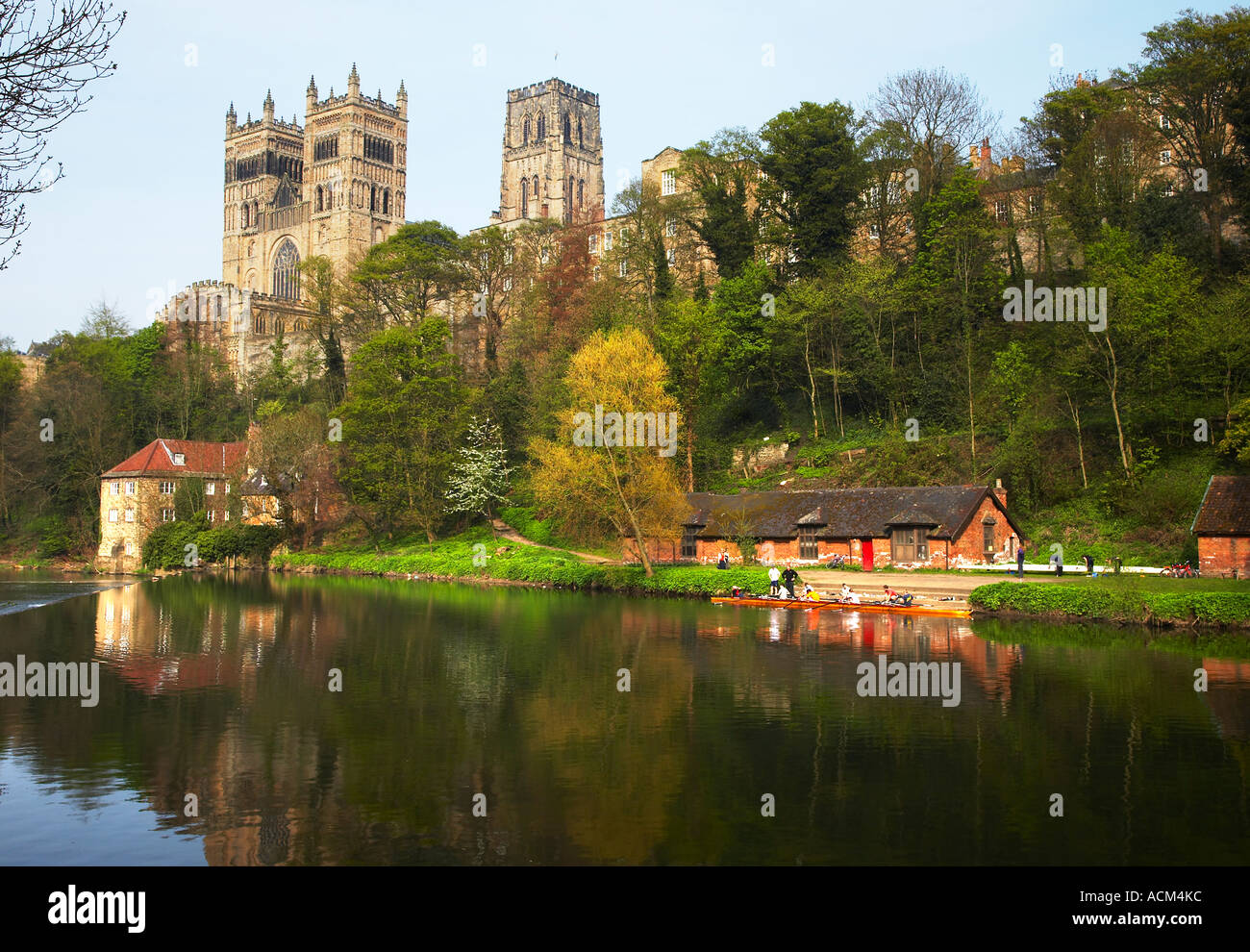 River Wear Durham Cathedral Durham City England Stock Photo - Alamy