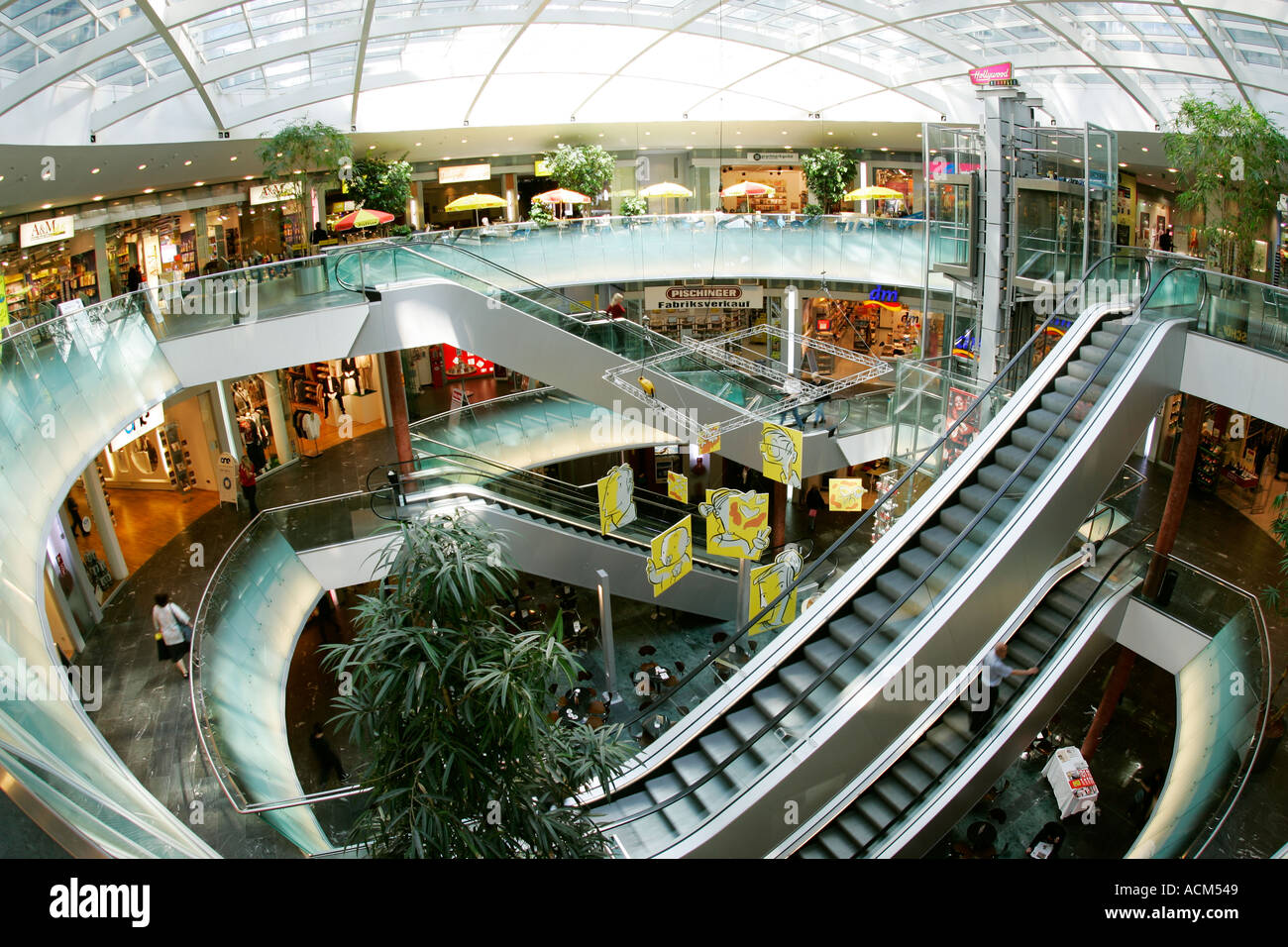 shopping center in the old gasometer in Vienna Austria Stock Photo - Alamy
