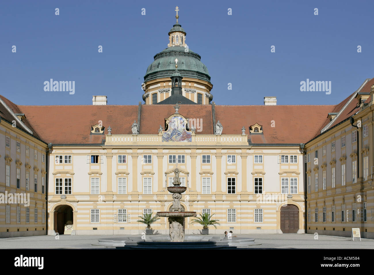 baroque monastery of Melk inner yard Lower Austria Stock Photo - Alamy