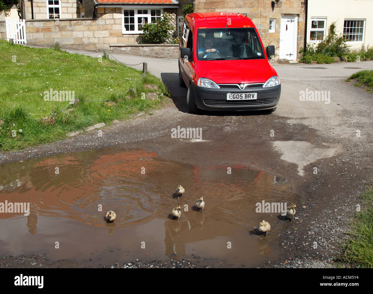 Post Delivery Sandsend Valley near Whitby North Yorkshire Stock Photo ...