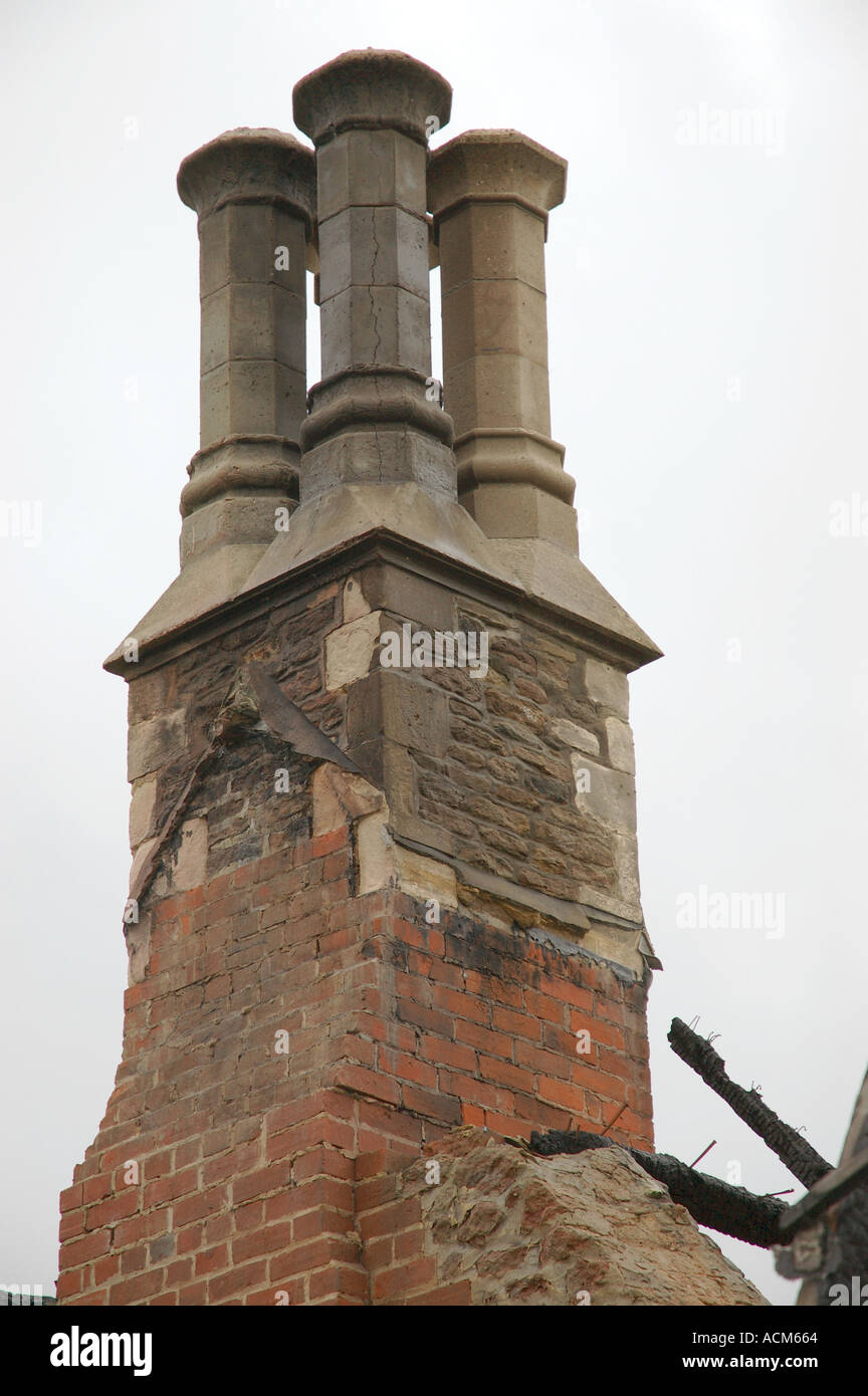 Damaged house chimney hi-res stock photography and images - Alamy