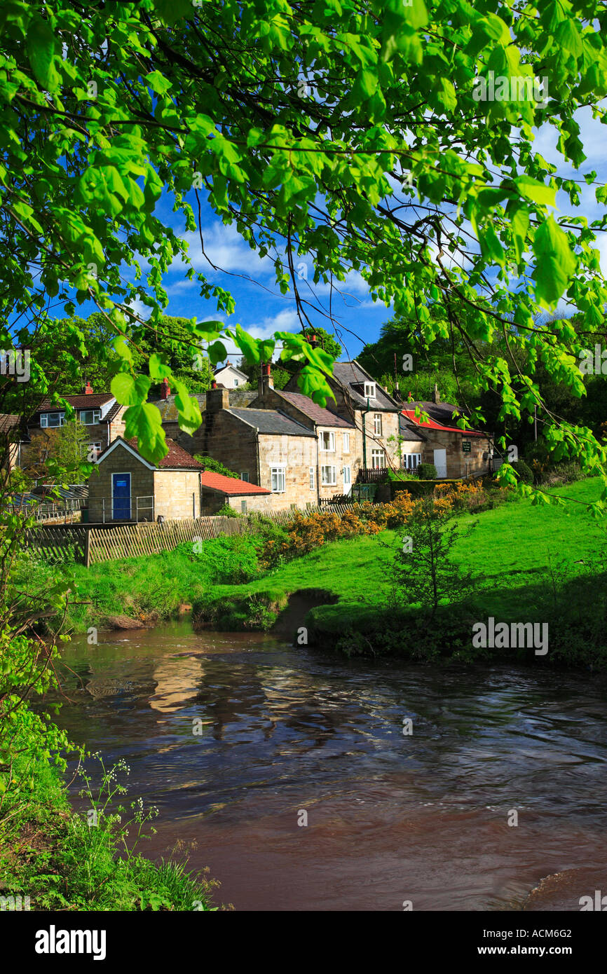 River Esk Lealholm Village North Yorkshire Moors Esk Valley England ...