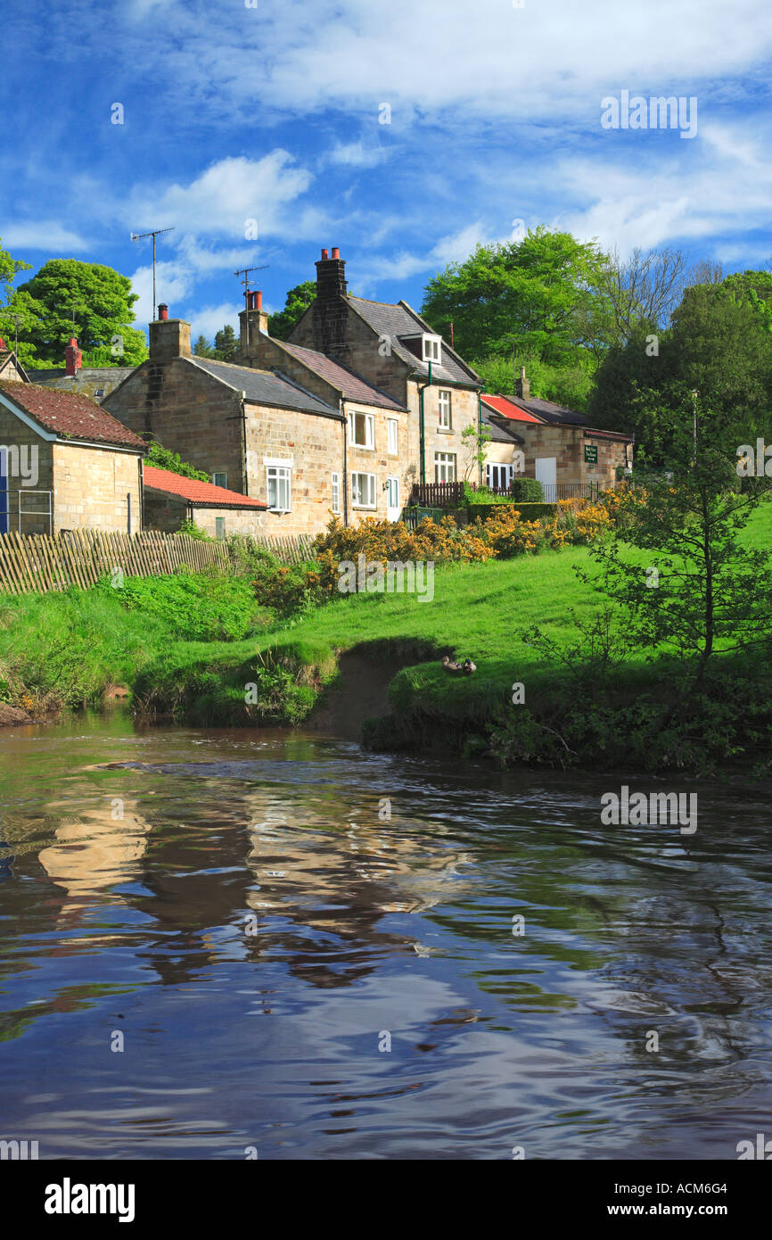 River Esk Lealholm Village North Yorkshire Moors Esk Valley England ...