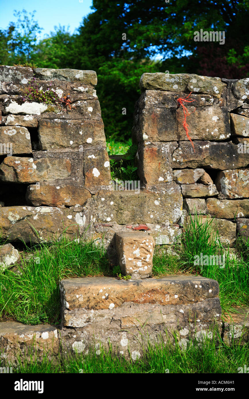 Publiv Footpath access through stone wall Lealholm Village North ...