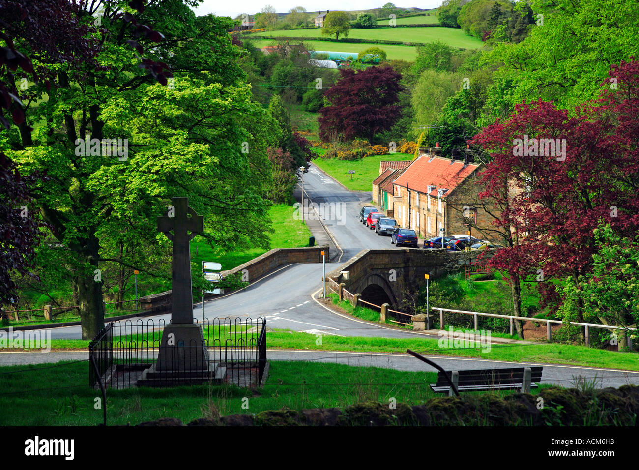 Lealholm Village North Yorkshire Moors Esk Valley England Stock Photo ...