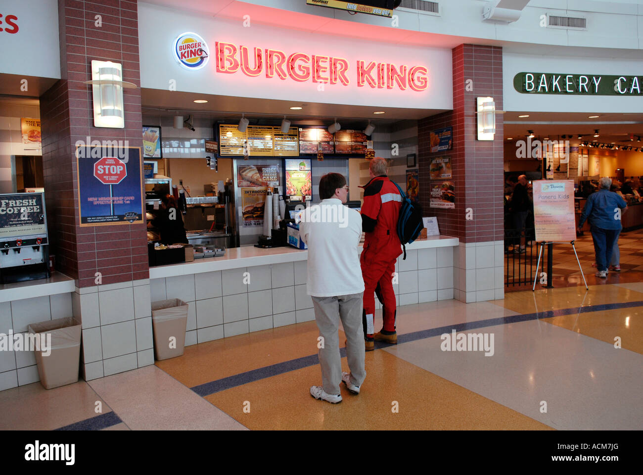 Patrons ordering food at a fast food restaurant Stock Photo - Alamy