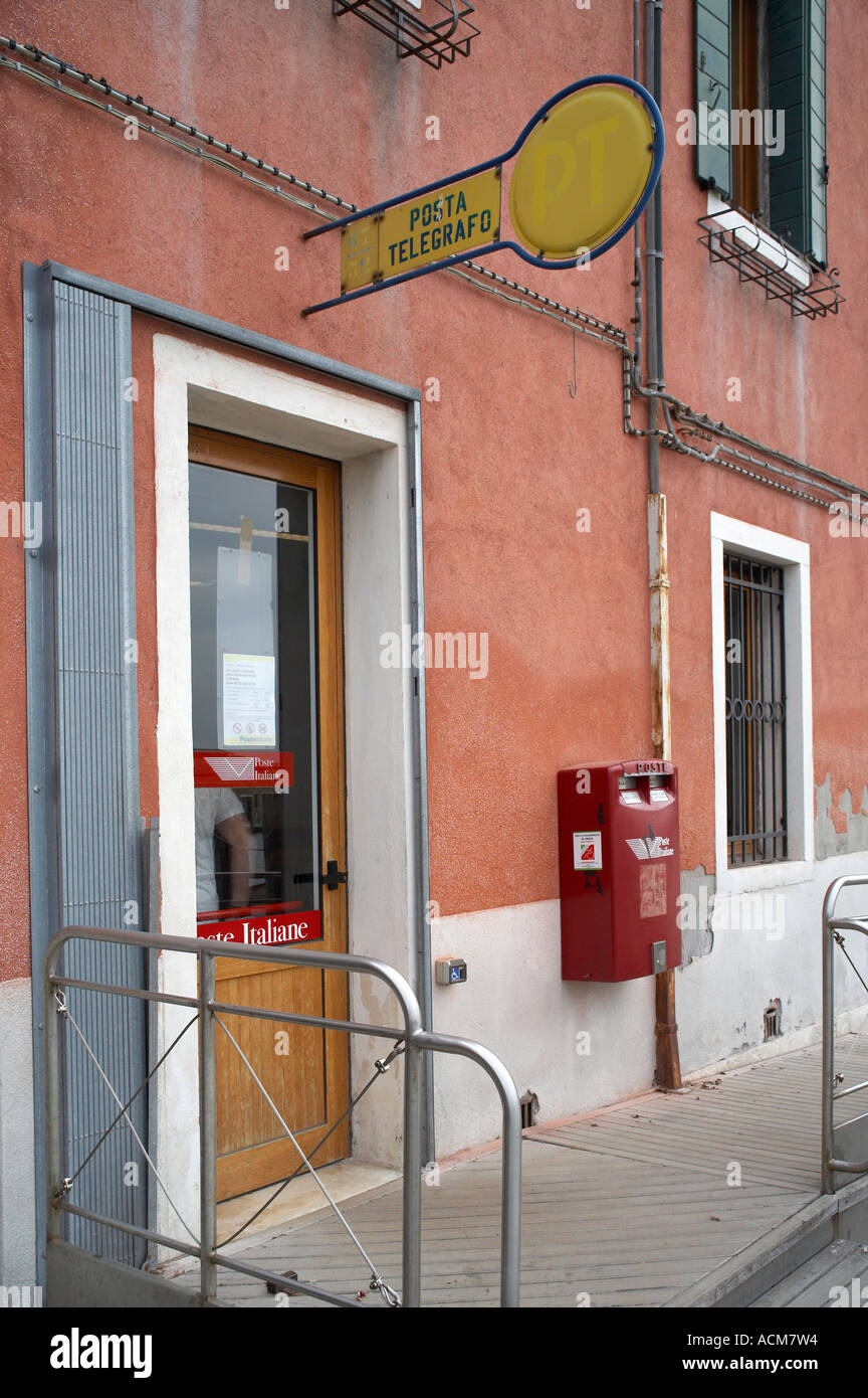 The Post Office Murano Venice Italy Stock Photo - Alamy