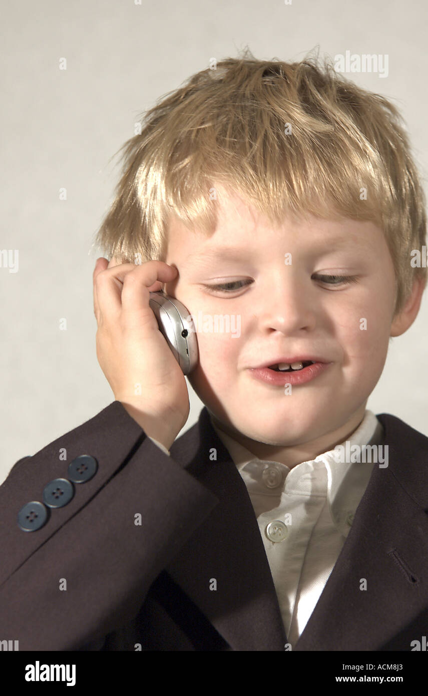 boy with telephone Stock Photo - Alamy