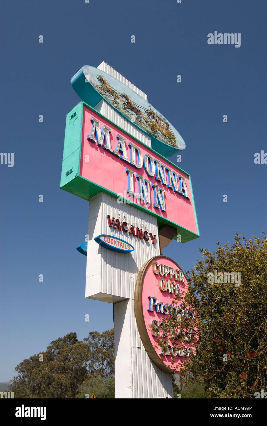 Sign at Madonna Inn, hotel at San Luis Obispo, California Stock Photo ...