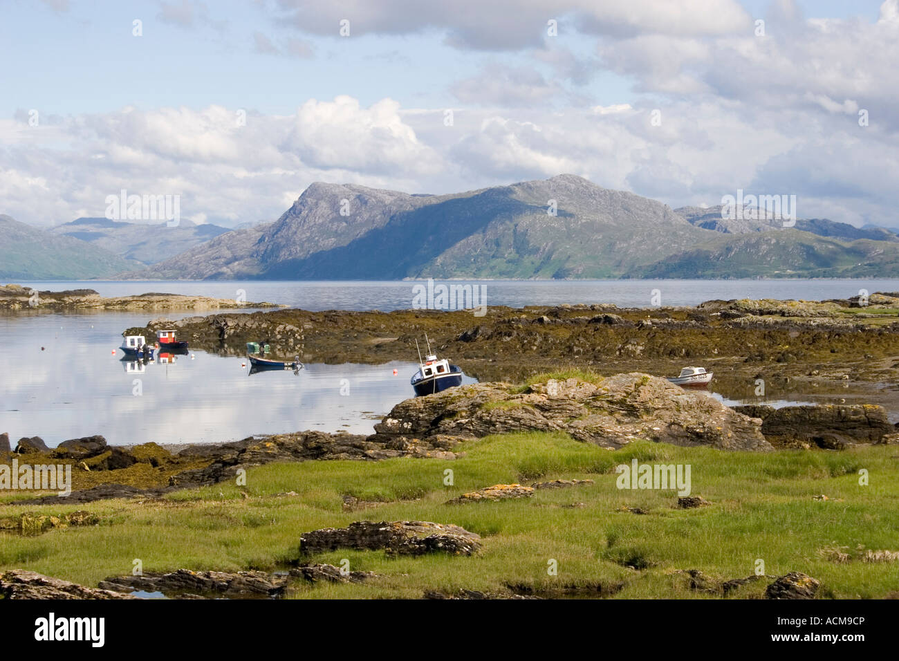 Fishing boats Near Armadale, Sound of Sleat, Isle of Skye Stock Photo ...