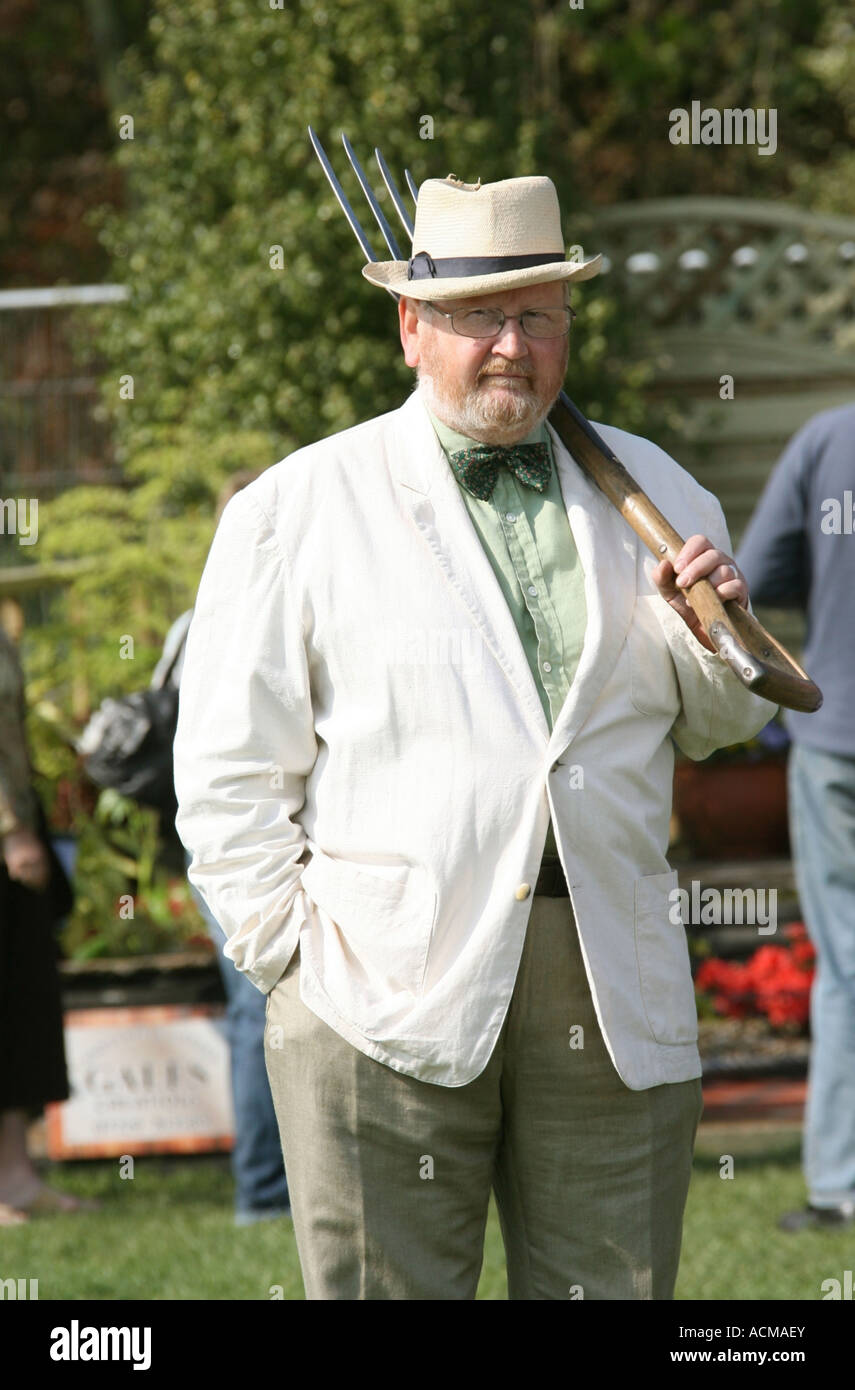 Chris Segar filming at the RHS Spring Flower Show in Cardiff South ...