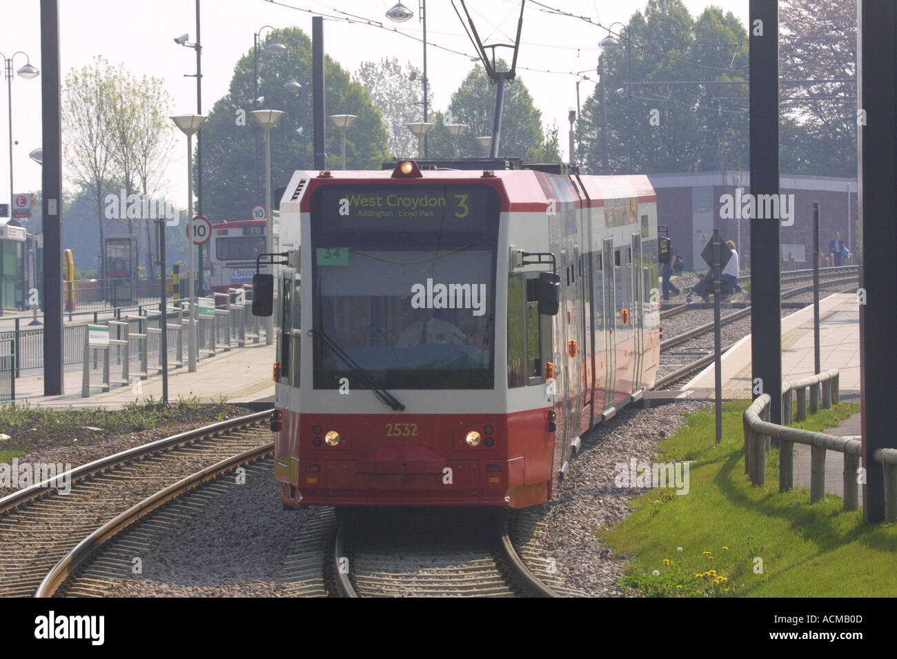 Tram on new Tramlink service Croydon Surrey UK Stock Photo - Alamy