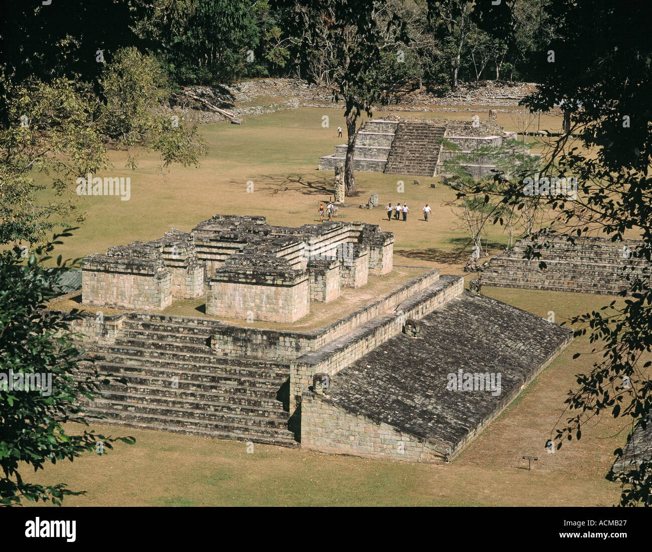 Copan Mayan Ruins Copan Department Honduras The Great Plaza Stock Photo ...