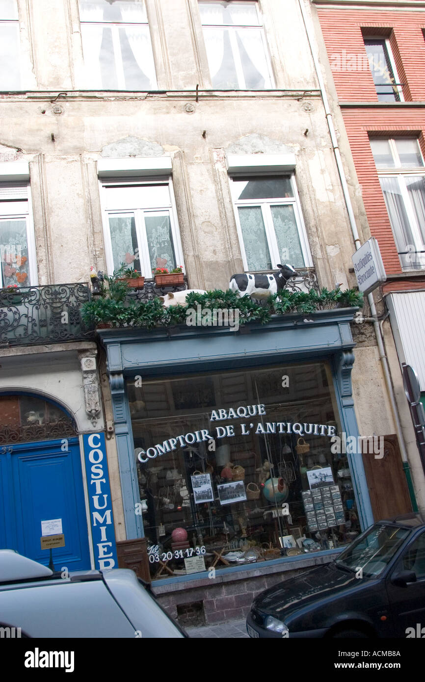 Old buildings and shops in Lille France Stock Photo - Alamy