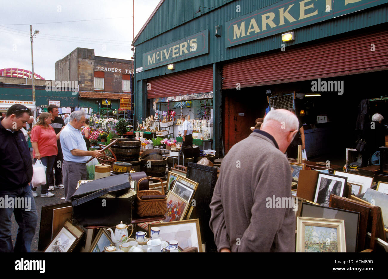 Scotland Glasgow The famous Barras Flea Market on Saturday Stock Photo ...