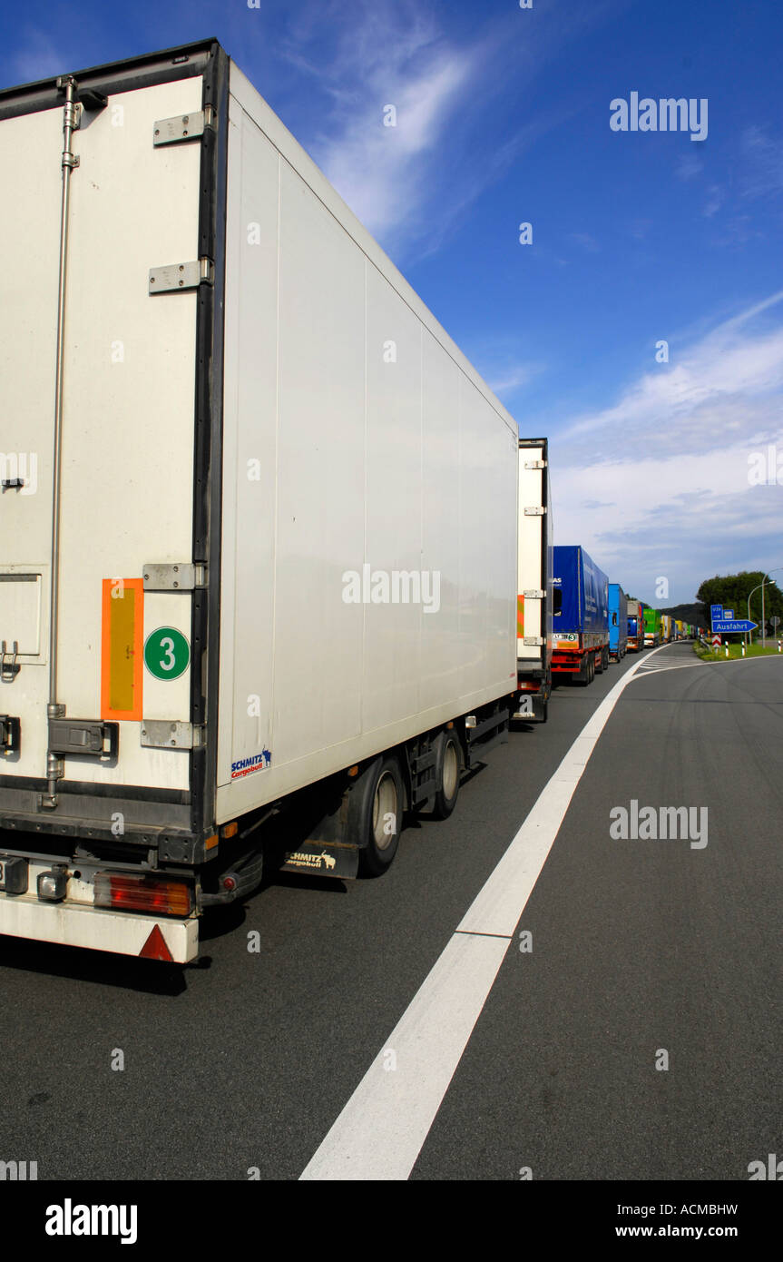 stau gridlock traffic jam autobahn german germany deutsch deutschland ...