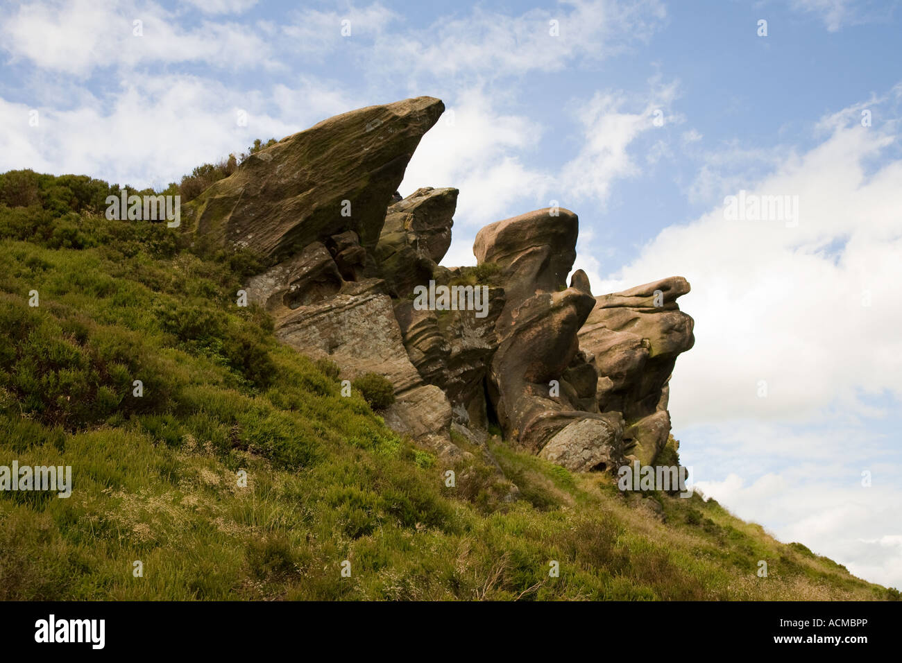 The Roaches, Hen Cloud and Ramshaw Rocks Staffordshire grit stone crags ...