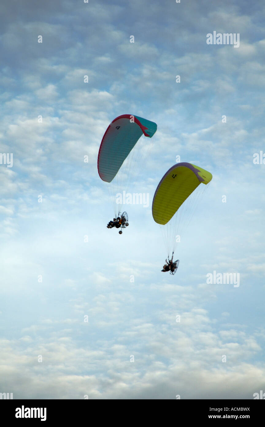 a pair of powered paragliders at the 4th annual Arizona Flying Circus ...