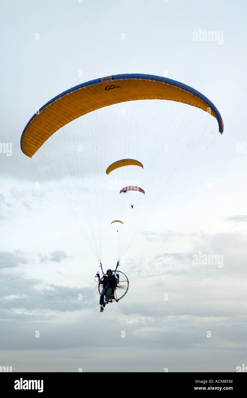 four powered paragliders at the 4th annual Arizona Flying Circus event ...