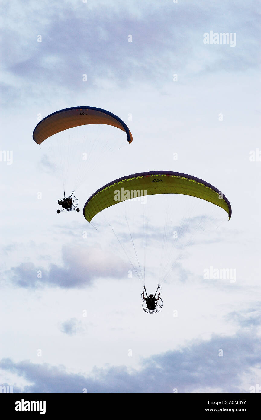 a pair of powered paragliders at the 4th annual Arizona Flying Circus ...