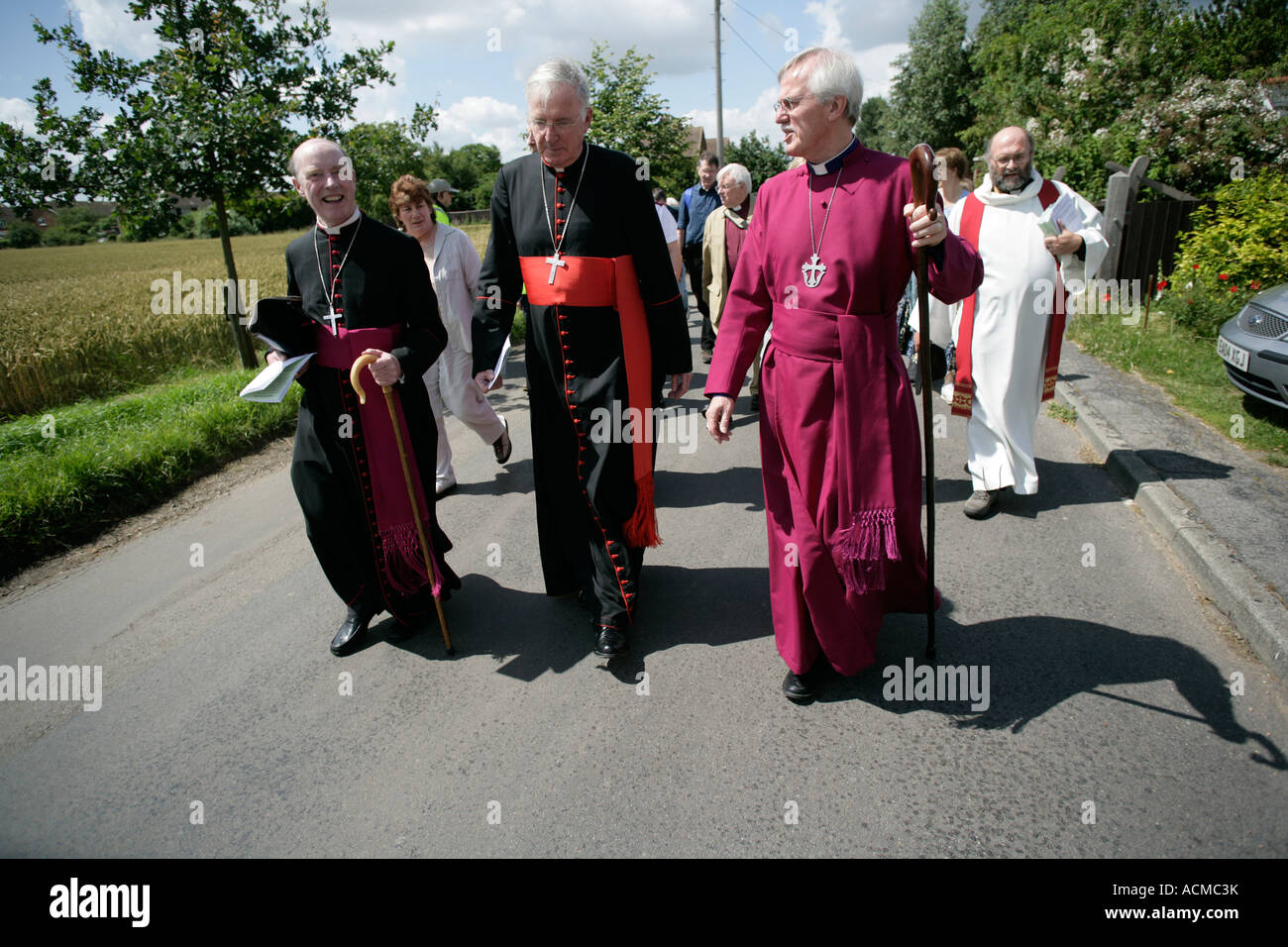 Cardinal CORMAC MURPHY O'CONNOR leads the Bradwell Pilgrimage, Bradwell ...