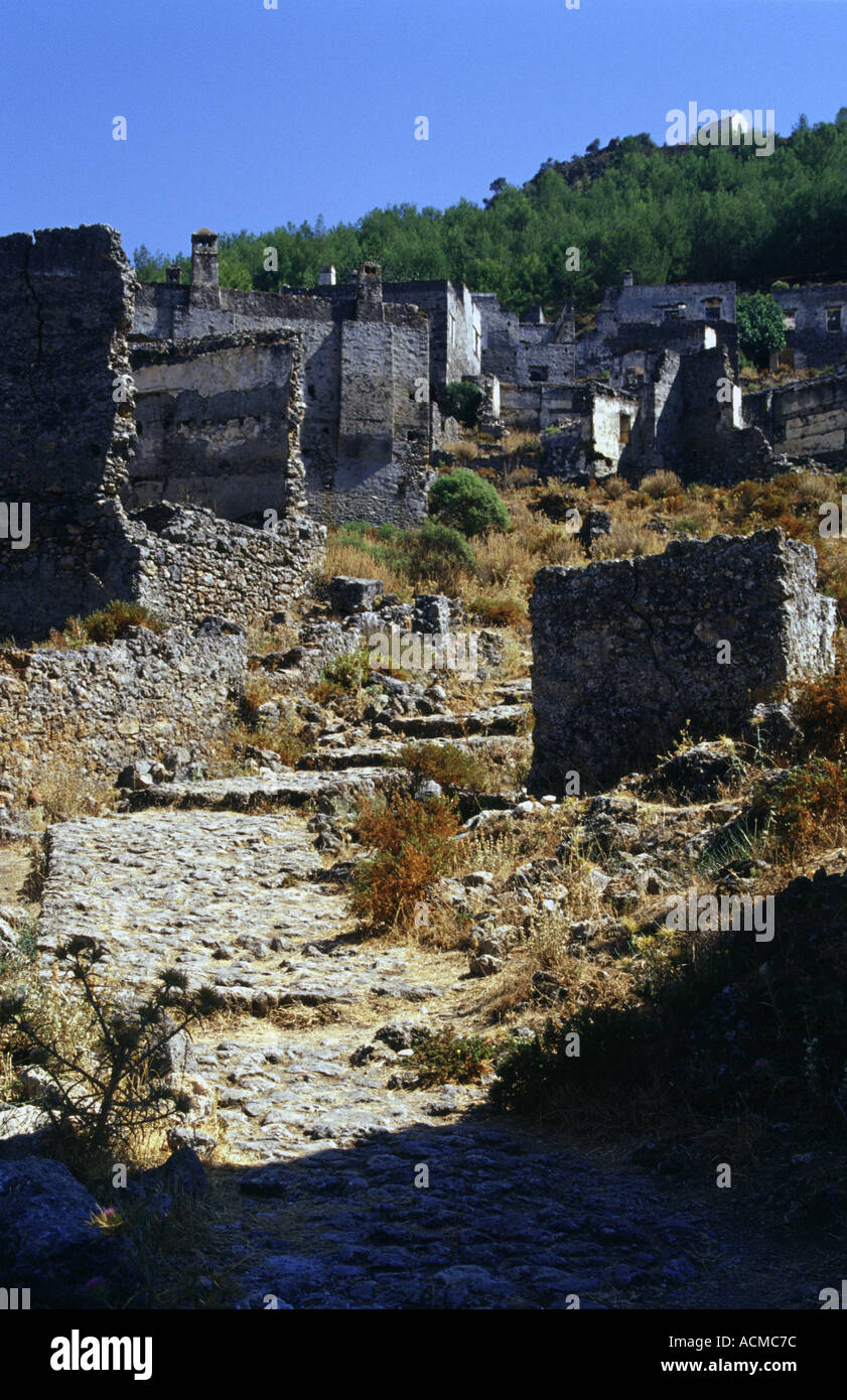 Abandoned village of Kayakoy Turkey Stock Photo - Alamy