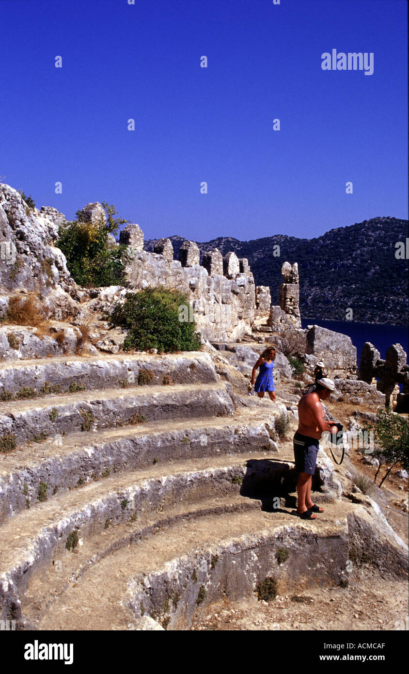Simena Castle Kekova Turkey theatre Stock Photo - Alamy
