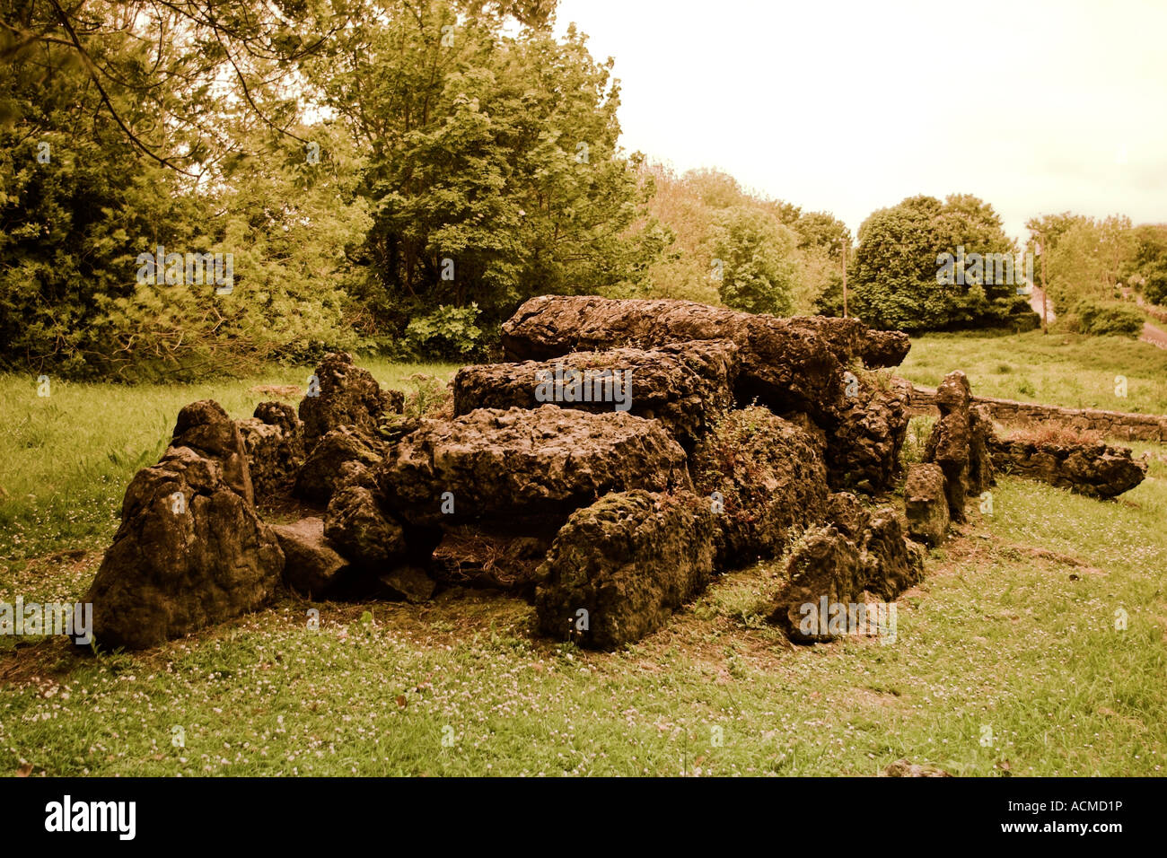 The wedge tomb Lough Gur Stone Age Centre Bruff Co Limerick Ireland ...