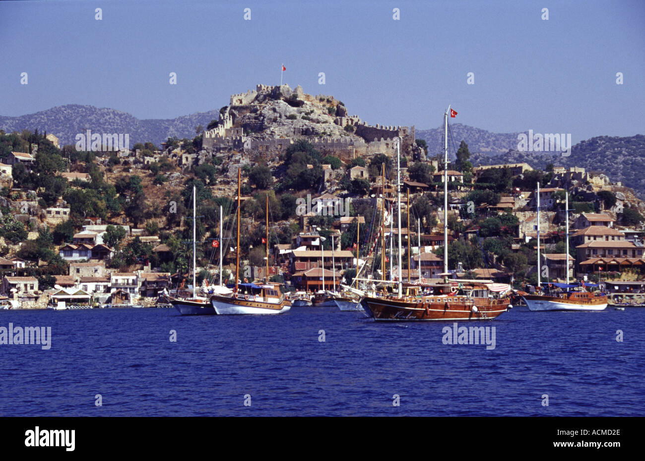 Simena Castle at Kekova Turkey Stock Photo - Alamy