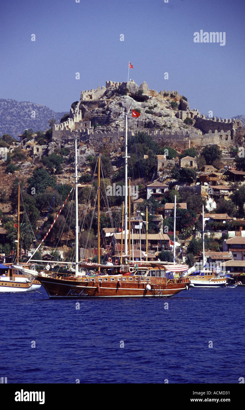 Simena Castle at Kekova Turkey Stock Photo - Alamy